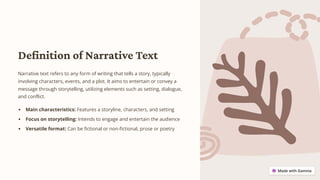 NARRATIVE TEXT FOR HIGH SCHOOL STUDENTS. | PPT