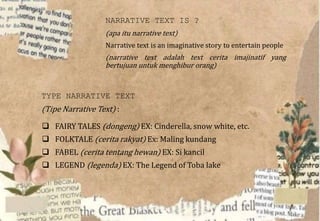 english portfolio tentang narrative text | PPT