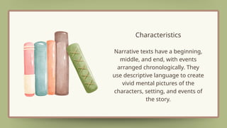 narrative text is a text that shows a story about imaginative | PPTX