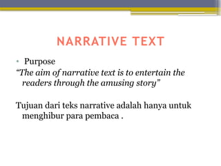 NARRATIVE TEXT KELAS 11 BAHASA INGGRISSS | PPTX
