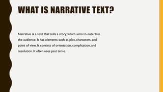 MATERI NARRATIVE TEXT KELAS 9 (KURMERDE) | PPTX