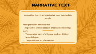 Narrative text etm tita dentiani | PPT