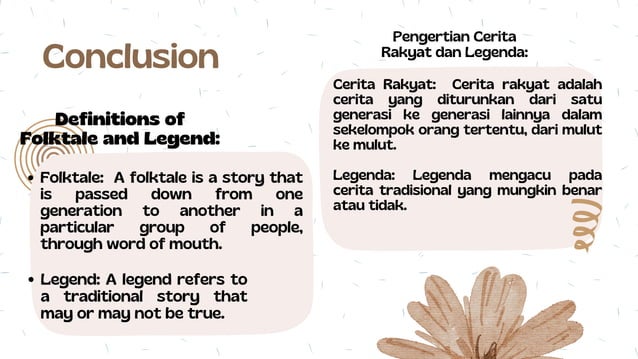 Narrative Text legend dan folktale SMP kelas 8 materi ajar | PDF