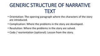 NARRATIVE TEXT ppt.pdf for assessment teaching | PPT