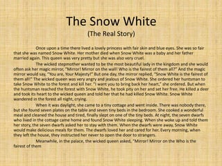 Narrative text (the snow white) (group 6) | PPT