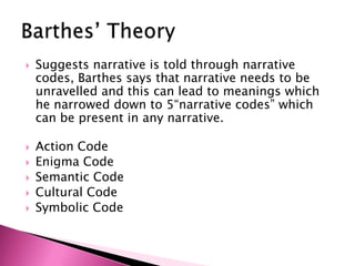 Narrative Theories | PPTX