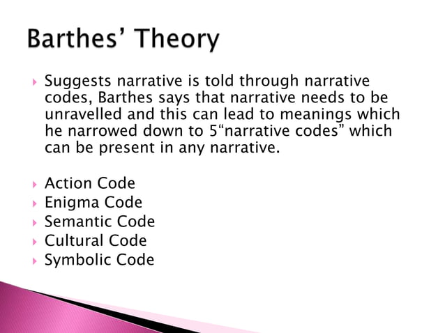 Narrative Theories | PPTX