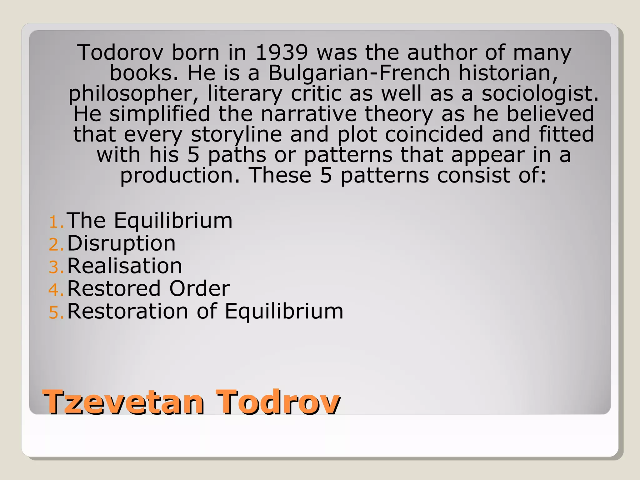 Narrative theories | PPT | Pop Culture