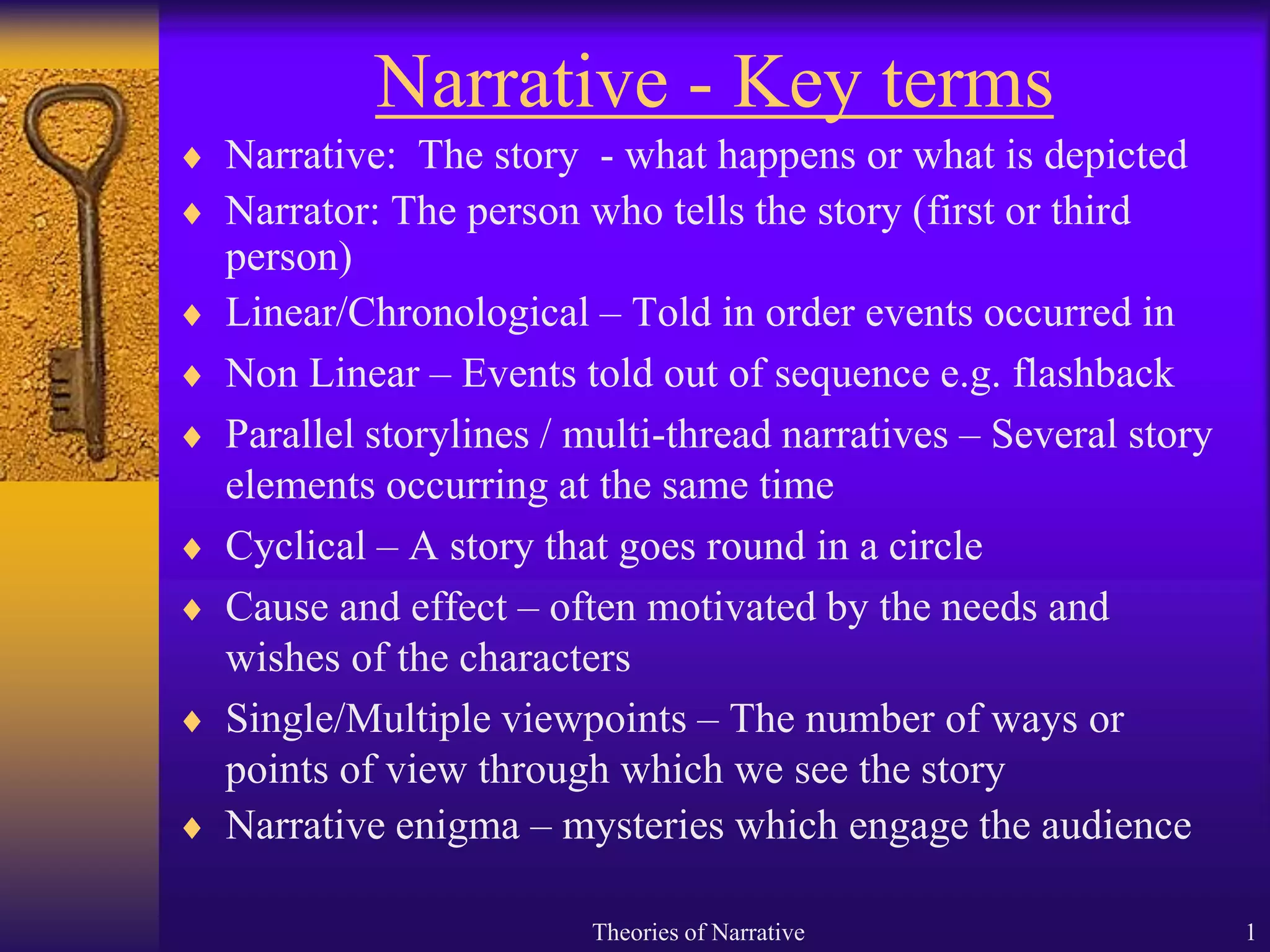 Narrative theories - GCSE Film | PPTX