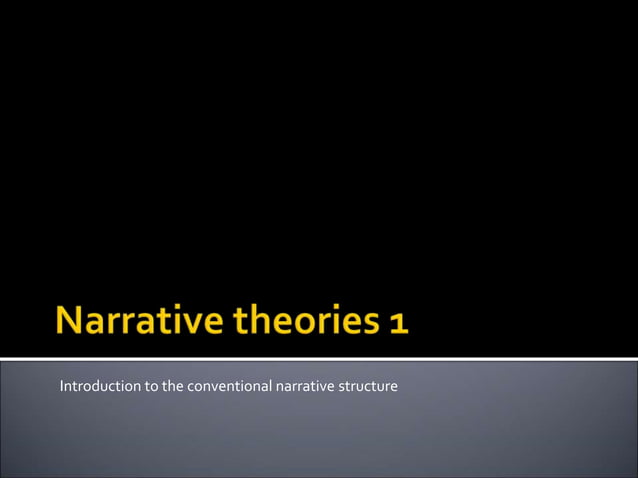 GCSE Narrative theories 1 | PPT