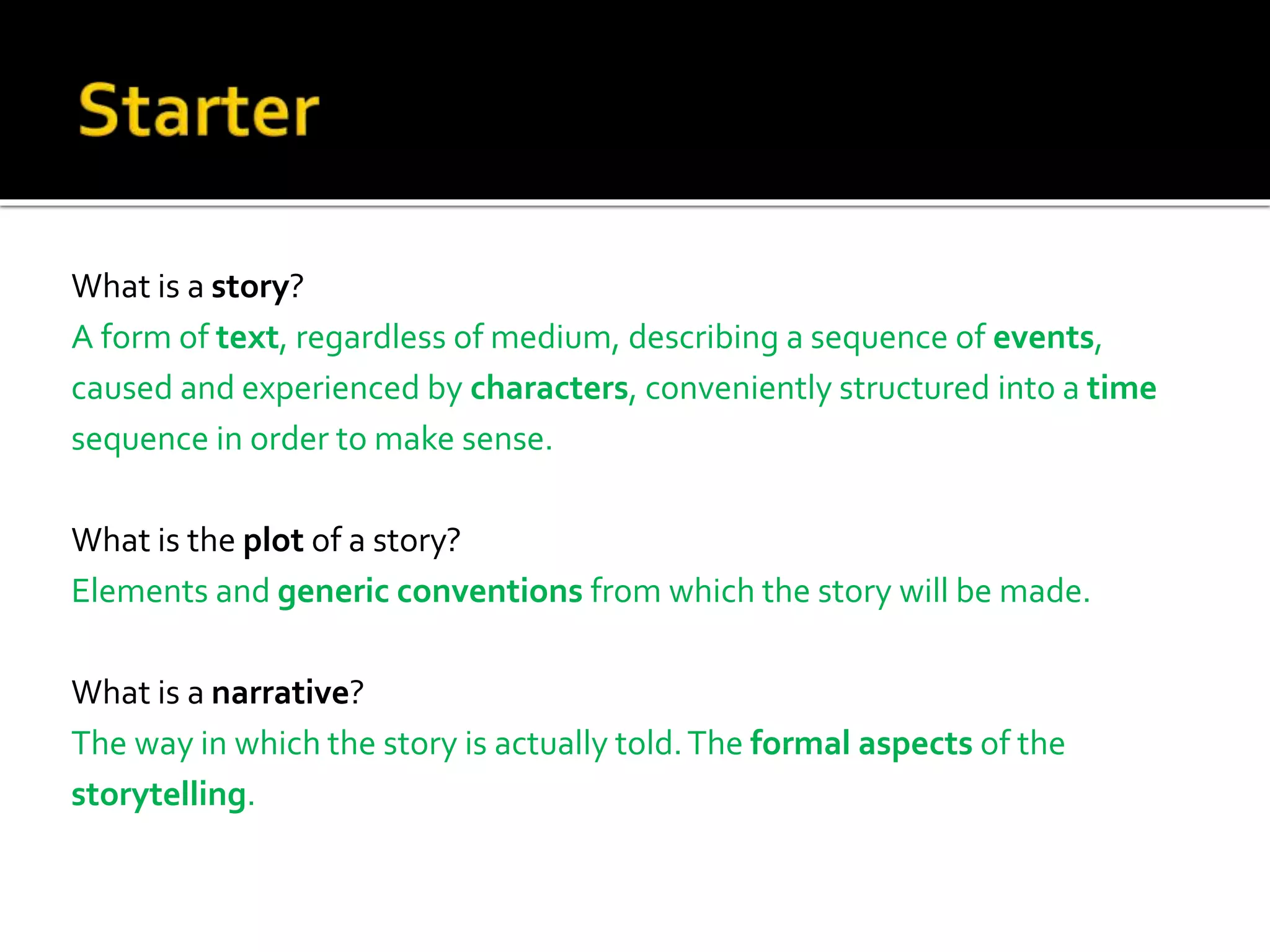 GCSE Narrative theories 2 | PPTX