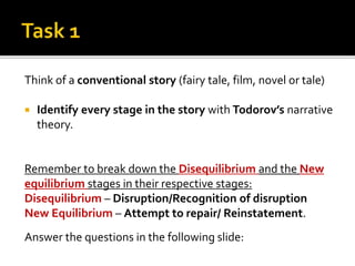 GCSE Narrative theories 2 | PPTX