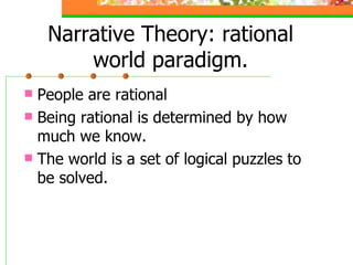 Narrative Theory | PPT