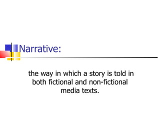 Narrative Theory | PPT