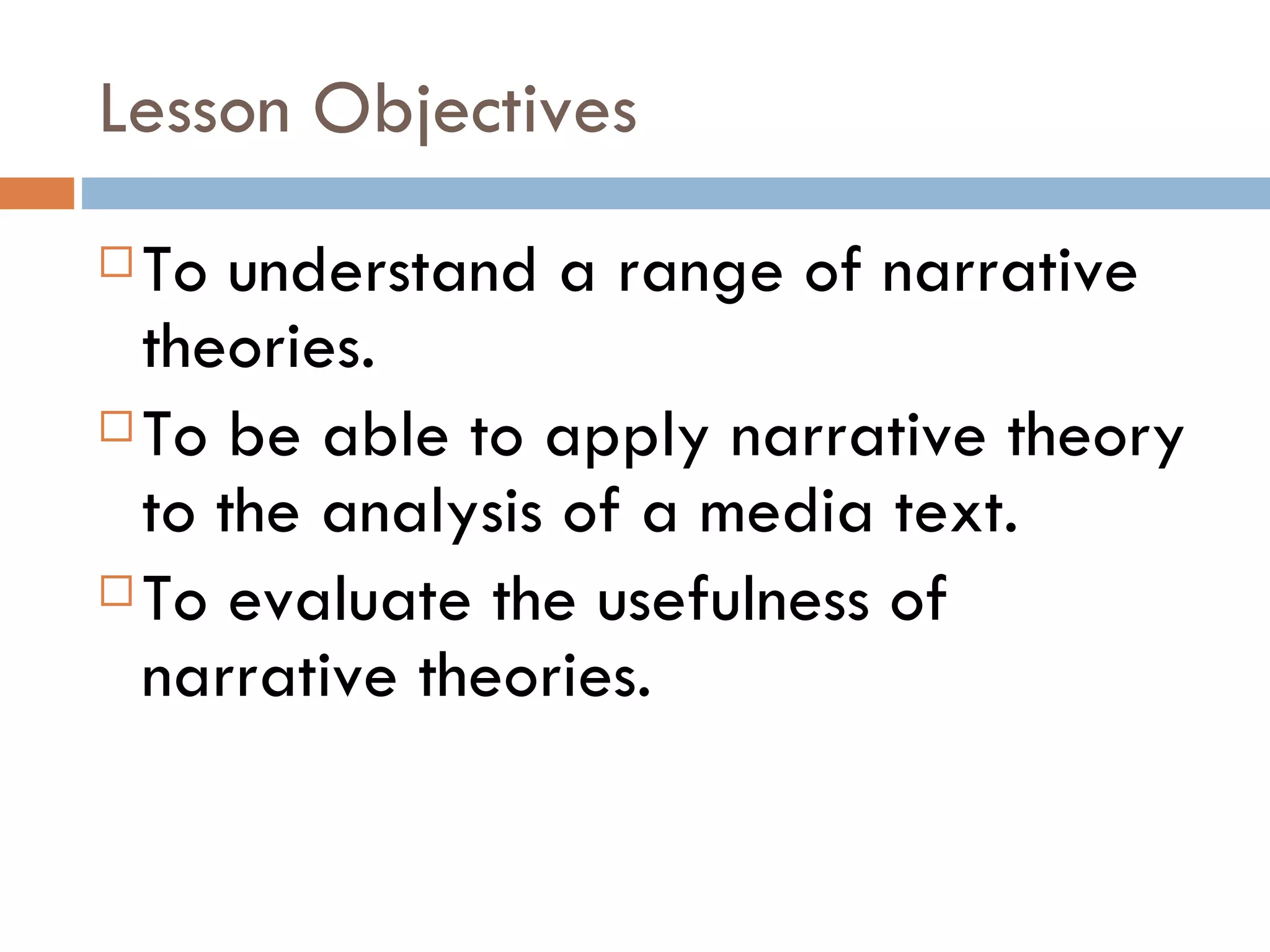 Narrative theory | PPT