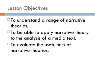 Narrative theory | PPT