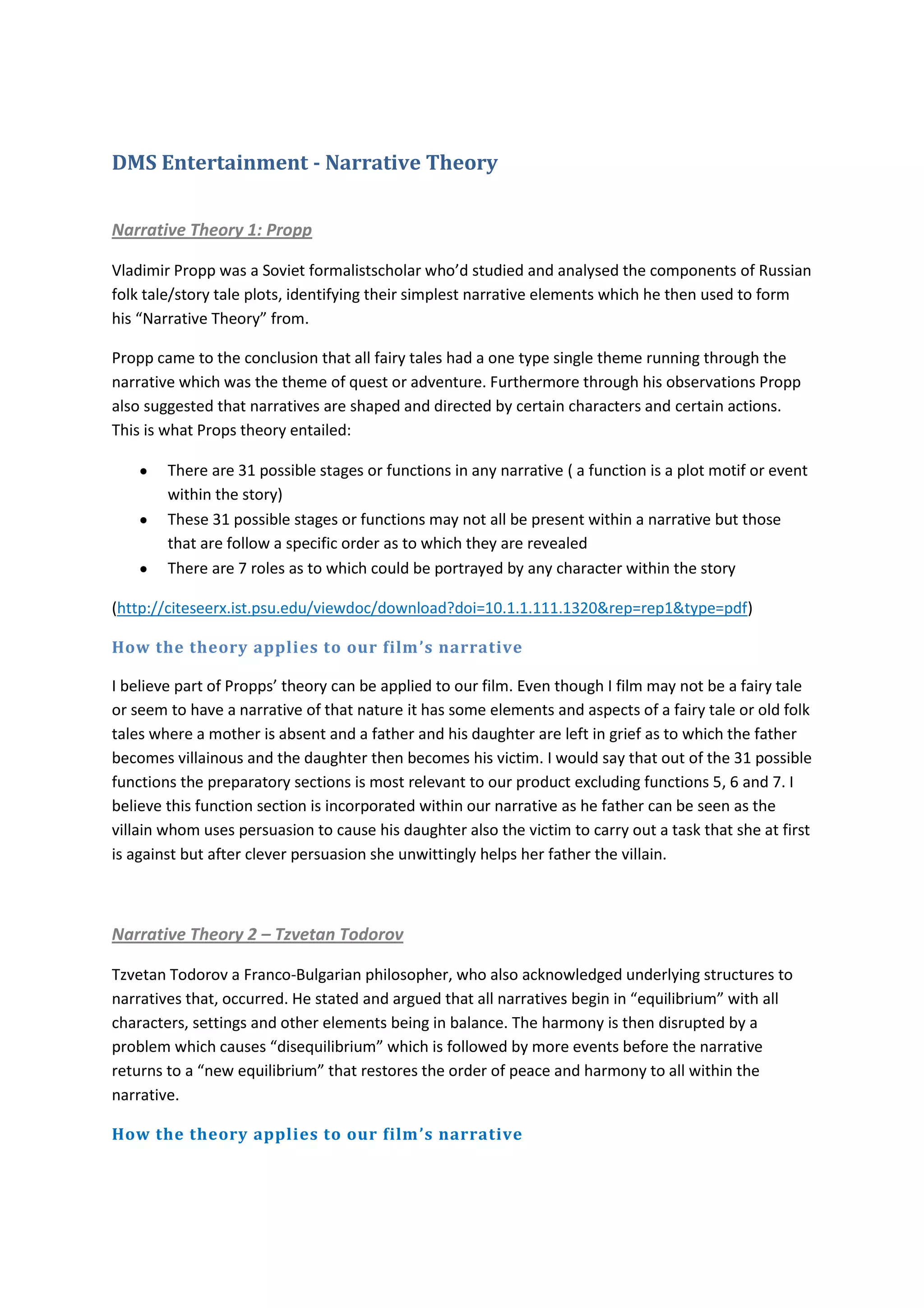 Narrative theory | PDF