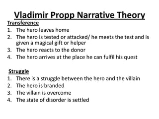 Narrative theory | PPTX | Hobbies & Interests