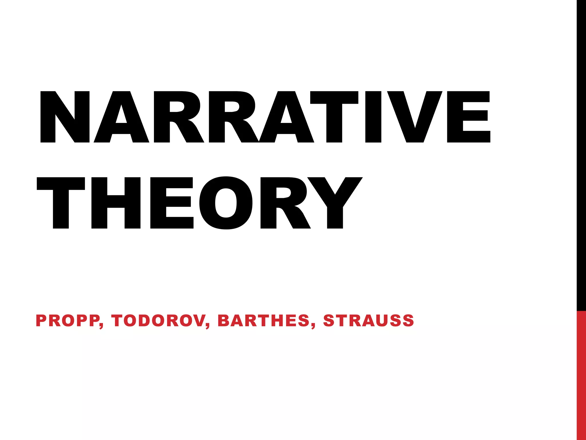 Narrative theory | PPTX