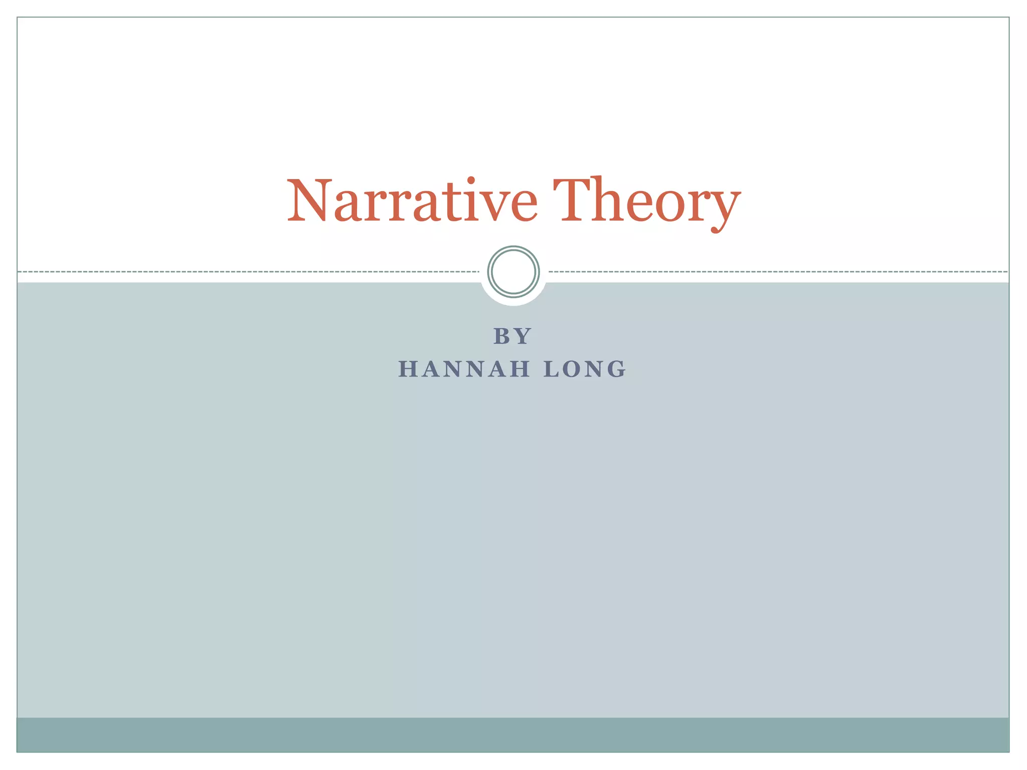 Narrative theory | PPT