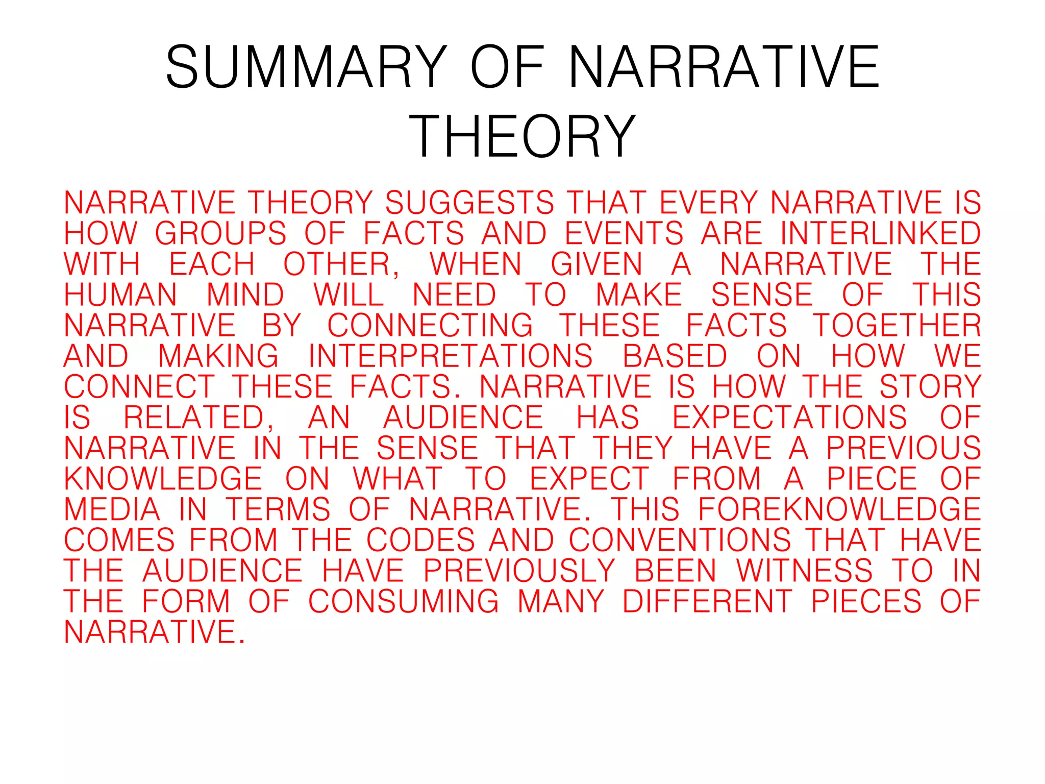 Narrative Theory | PPTX