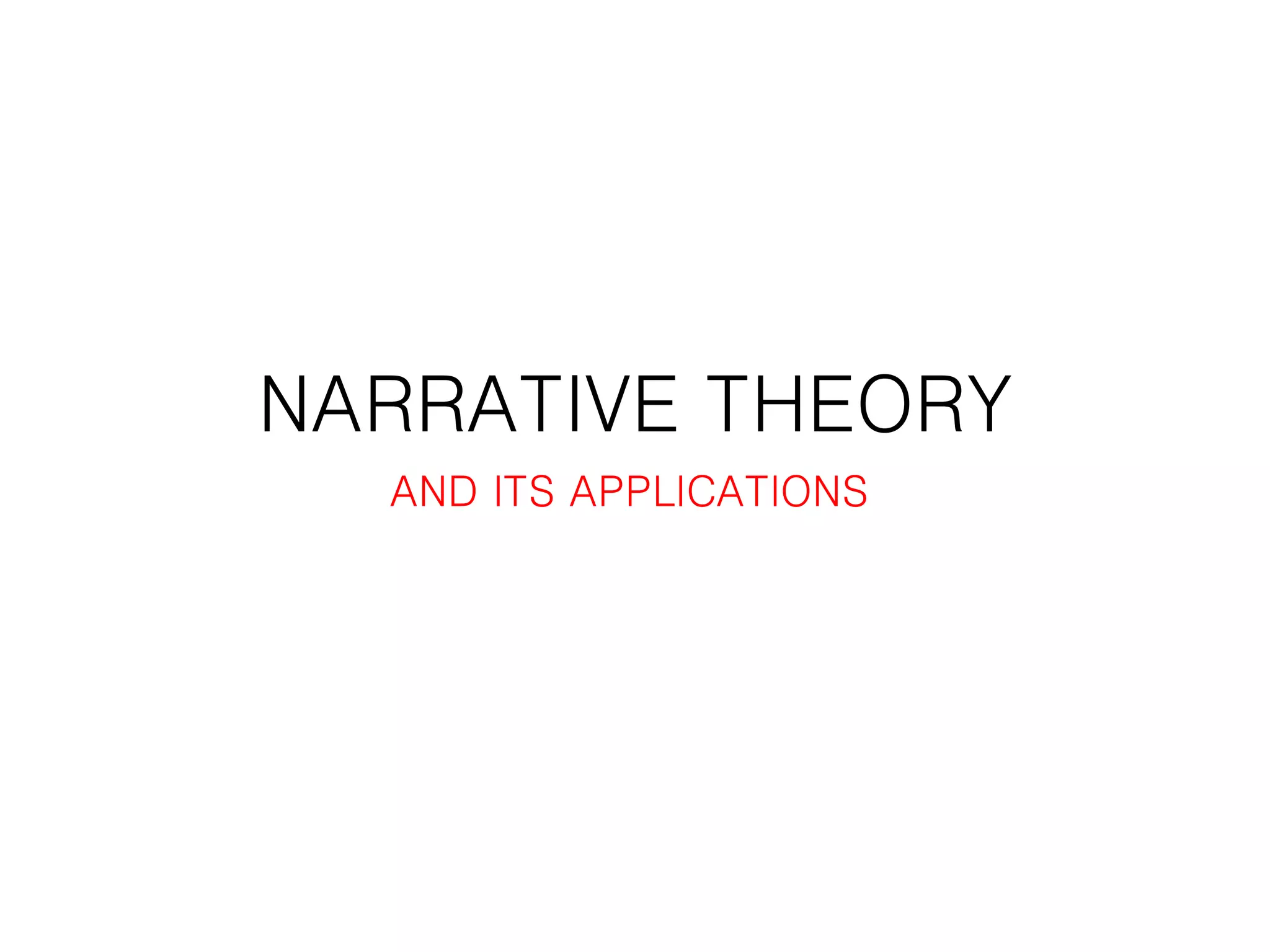 Narrative theory | PPTX