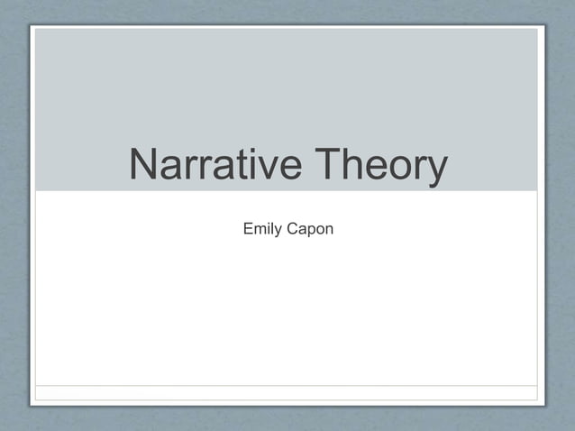Narrative theory | PPTX