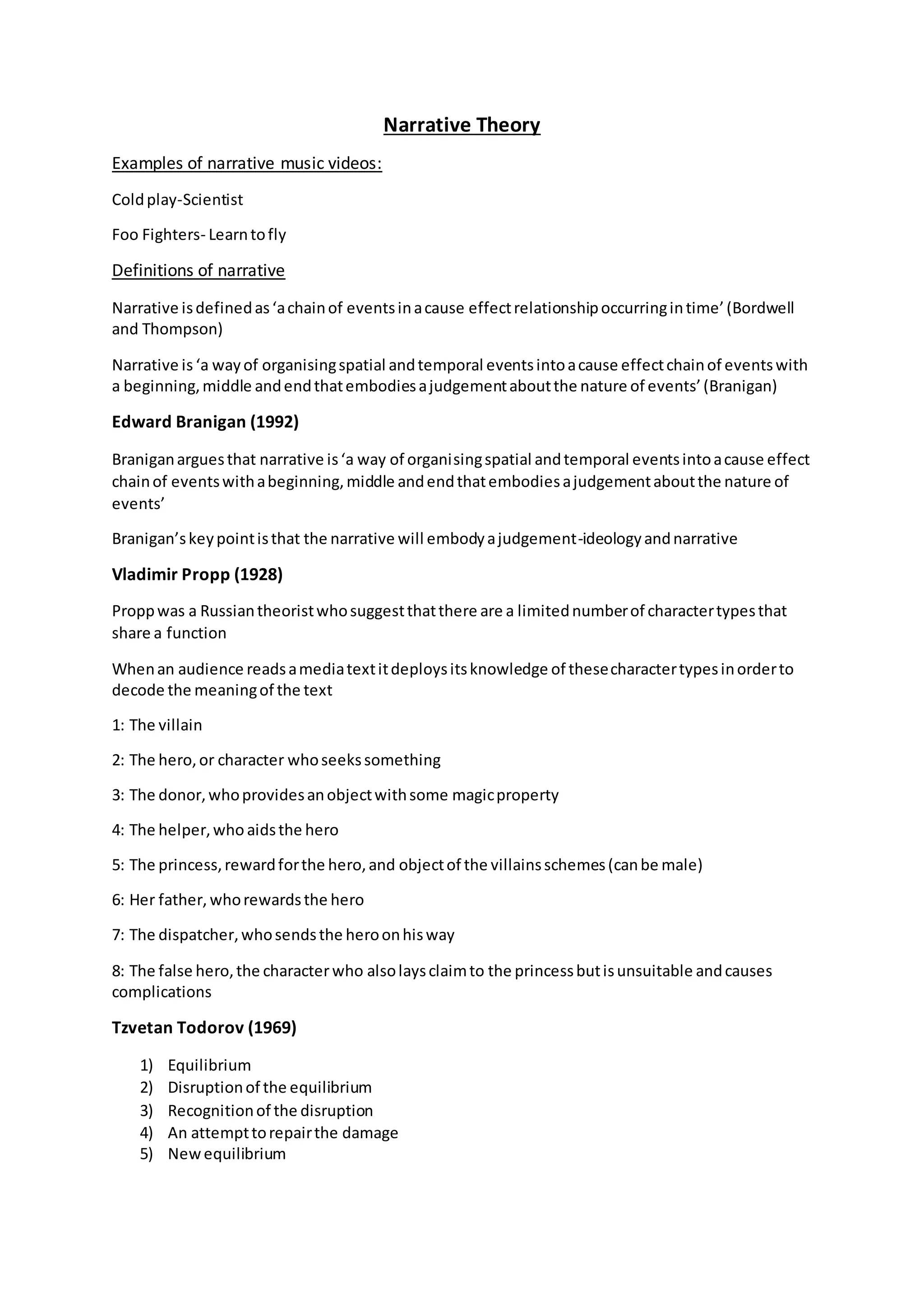 Narrative theory | PDF