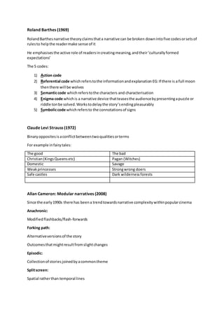 Narrative theory | PDF