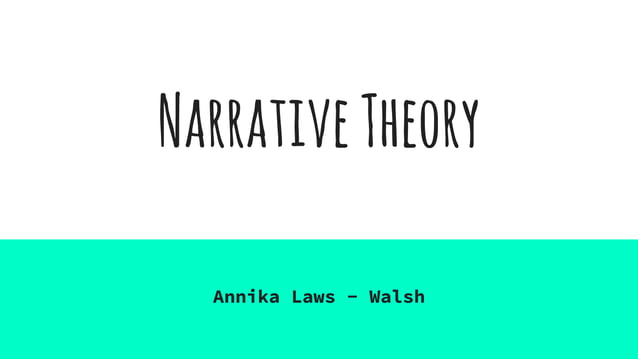 Narrative theory | PPT