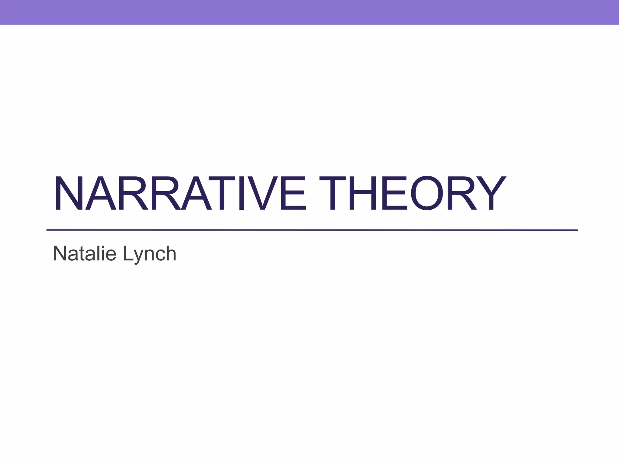 Narrative Theory | PPTX