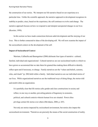 narrative theory and adult learning rev of lit.docx