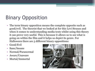 Narrative theory in relation to halloween | PPTX