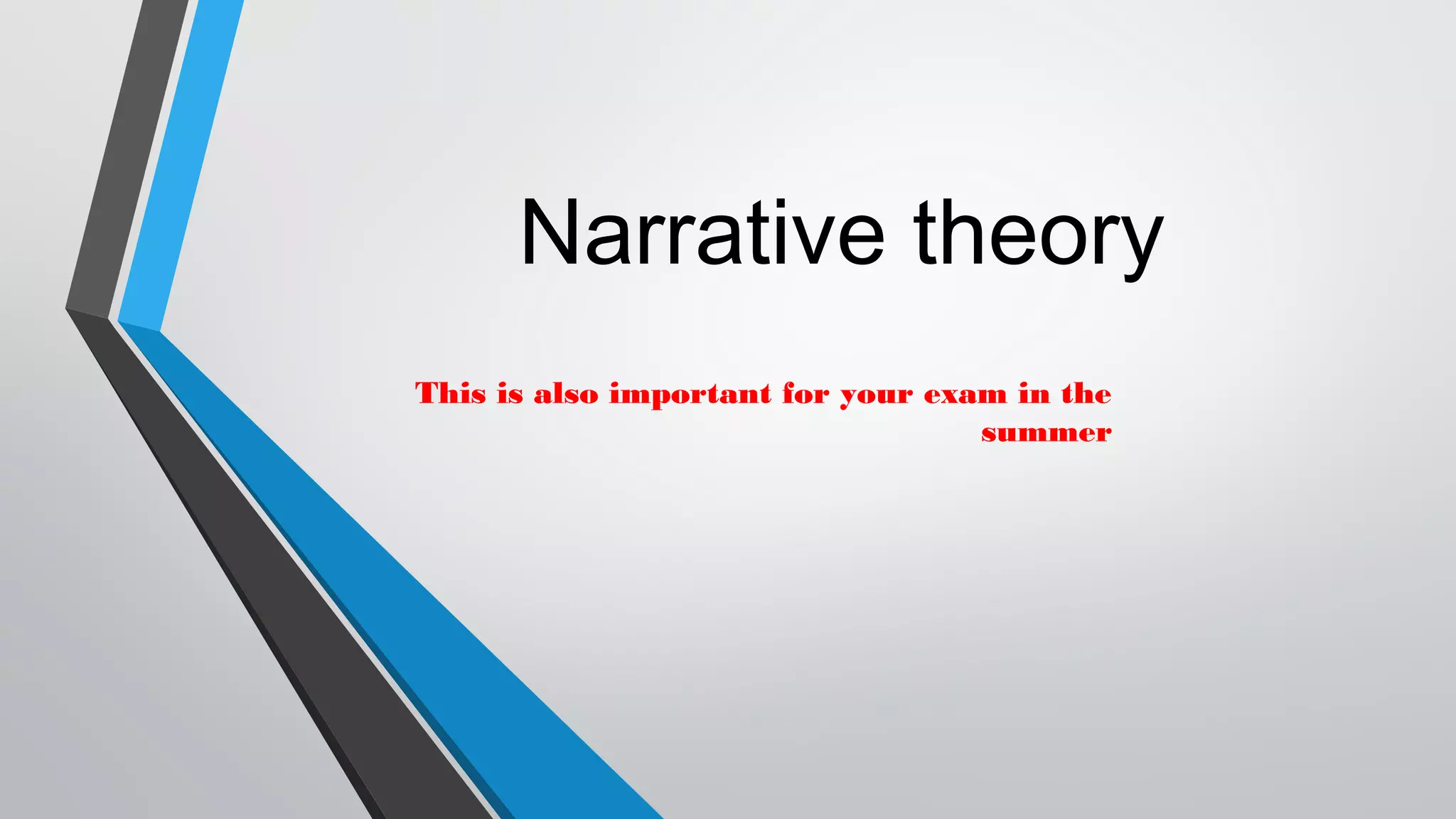Narrative theory Todorov and Strauss | PPT