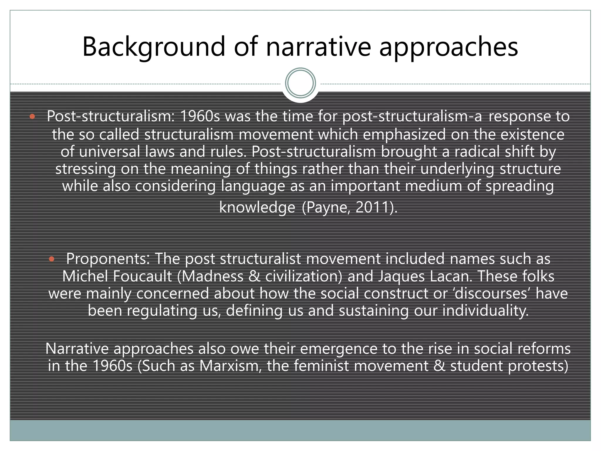 Narrative Therapy by Michael White & David Epston | PPTX