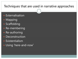 Narrative Therapy by Michael White & David Epston | PPTX