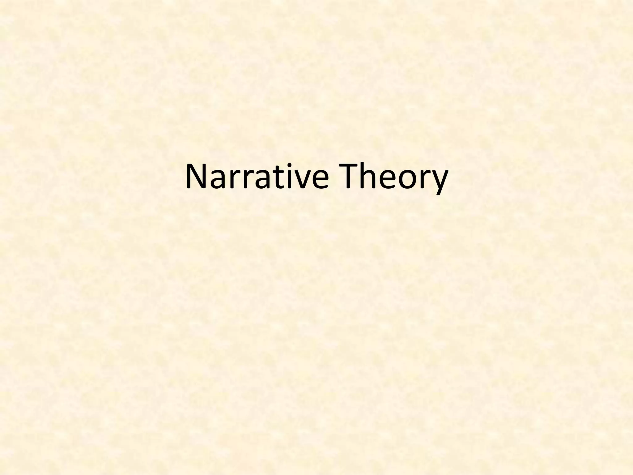 Narrative Thoery | PPT