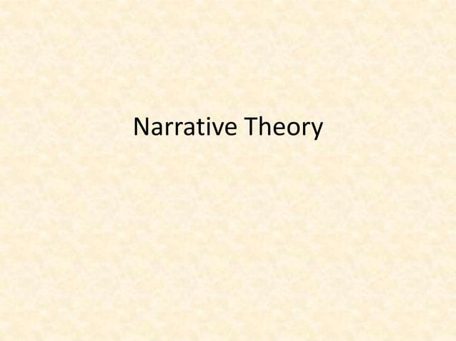 Narrative Thoery | PPT