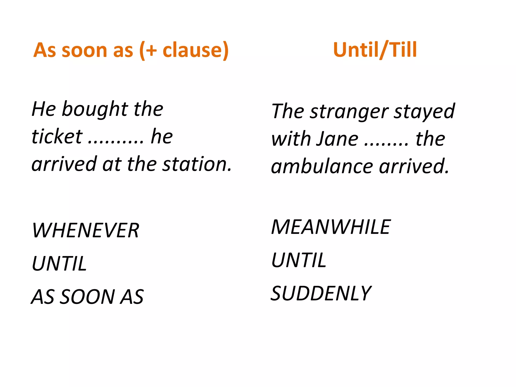 Time Linking Words | PPT