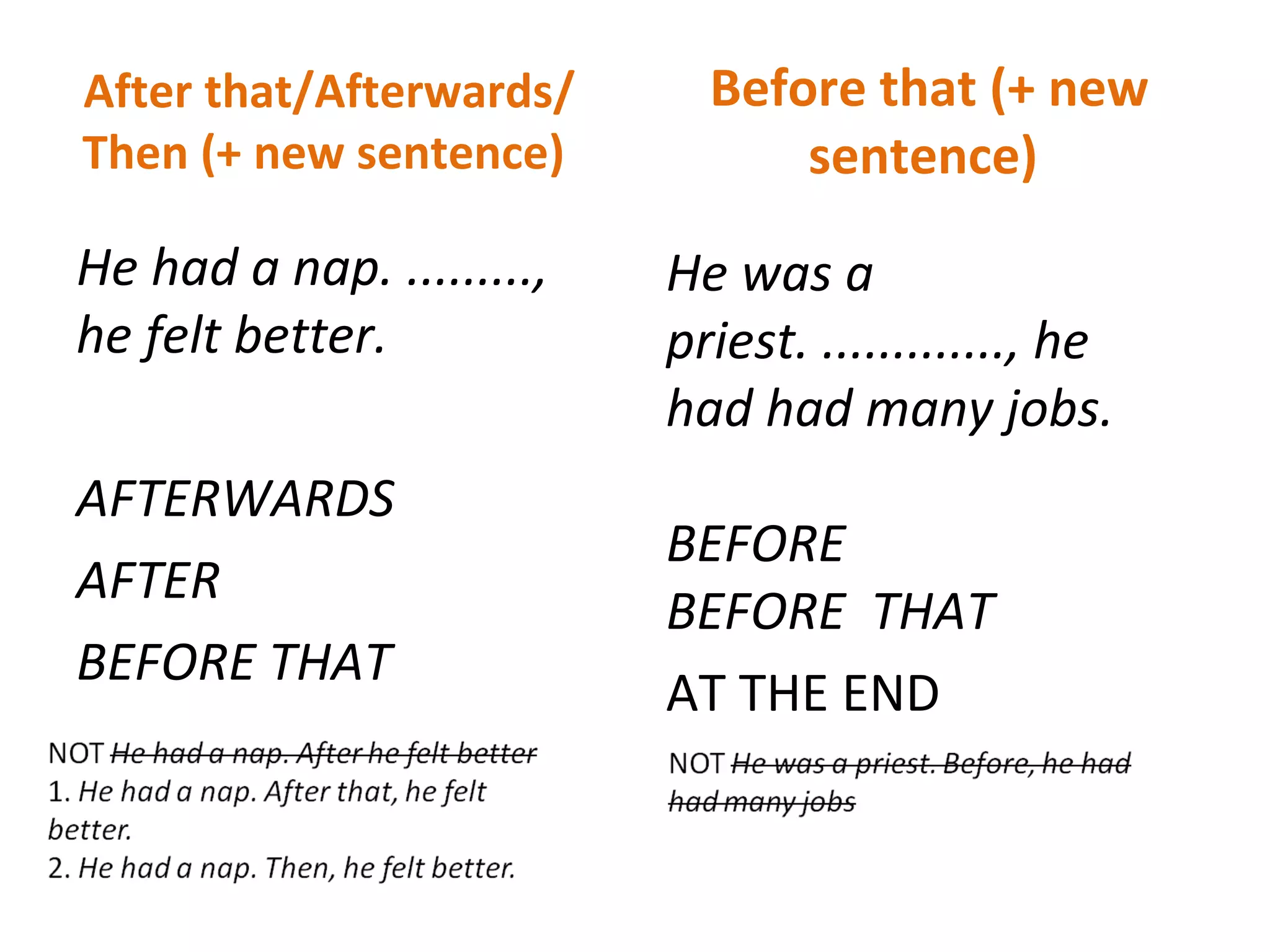 Time Linking Words | PPT