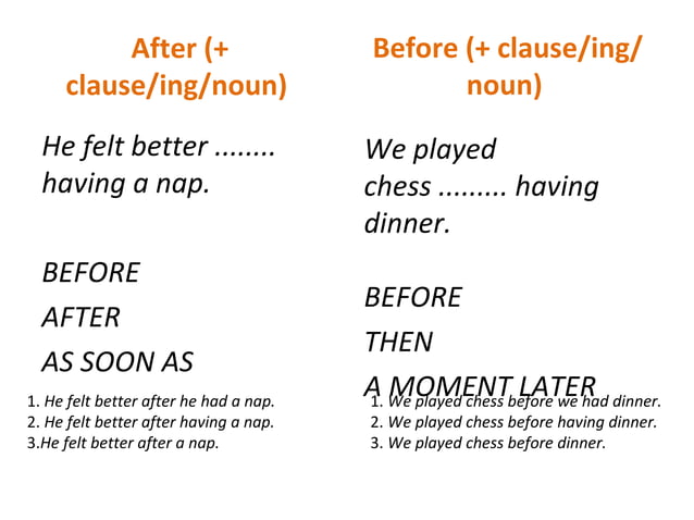 Time Linking Words | PPT