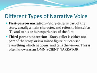 Narrative voice | PPTX | Screenwriting | Content Production