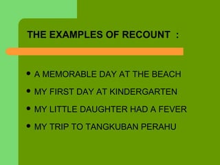 Narrative vs recount | PPT