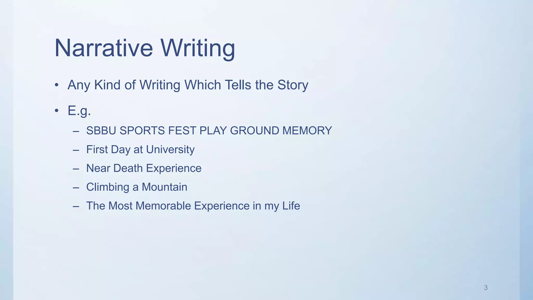 Narrative Writing and its types | PPTX