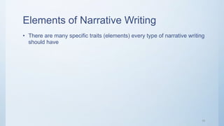 Narrative Writing and its types | PPTX