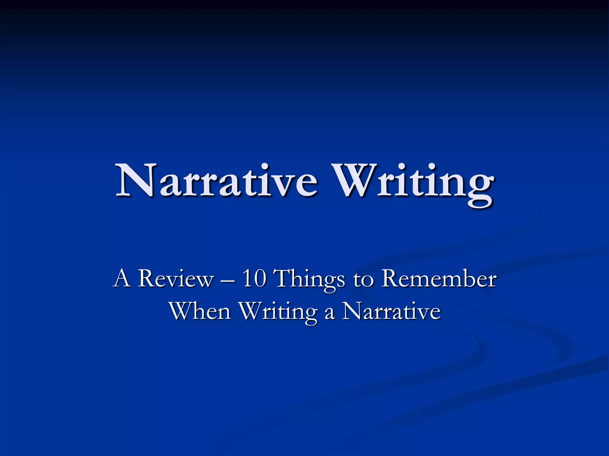 Narrative Writing.ppt