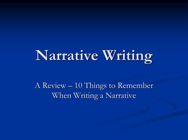 Narrative Writing.ppt