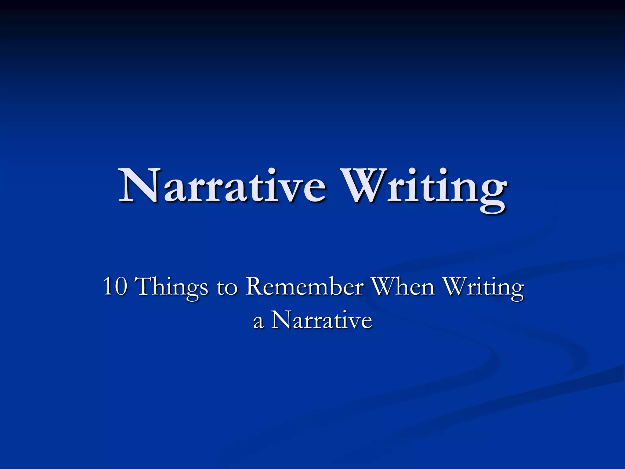 Narrative Writing.ppt