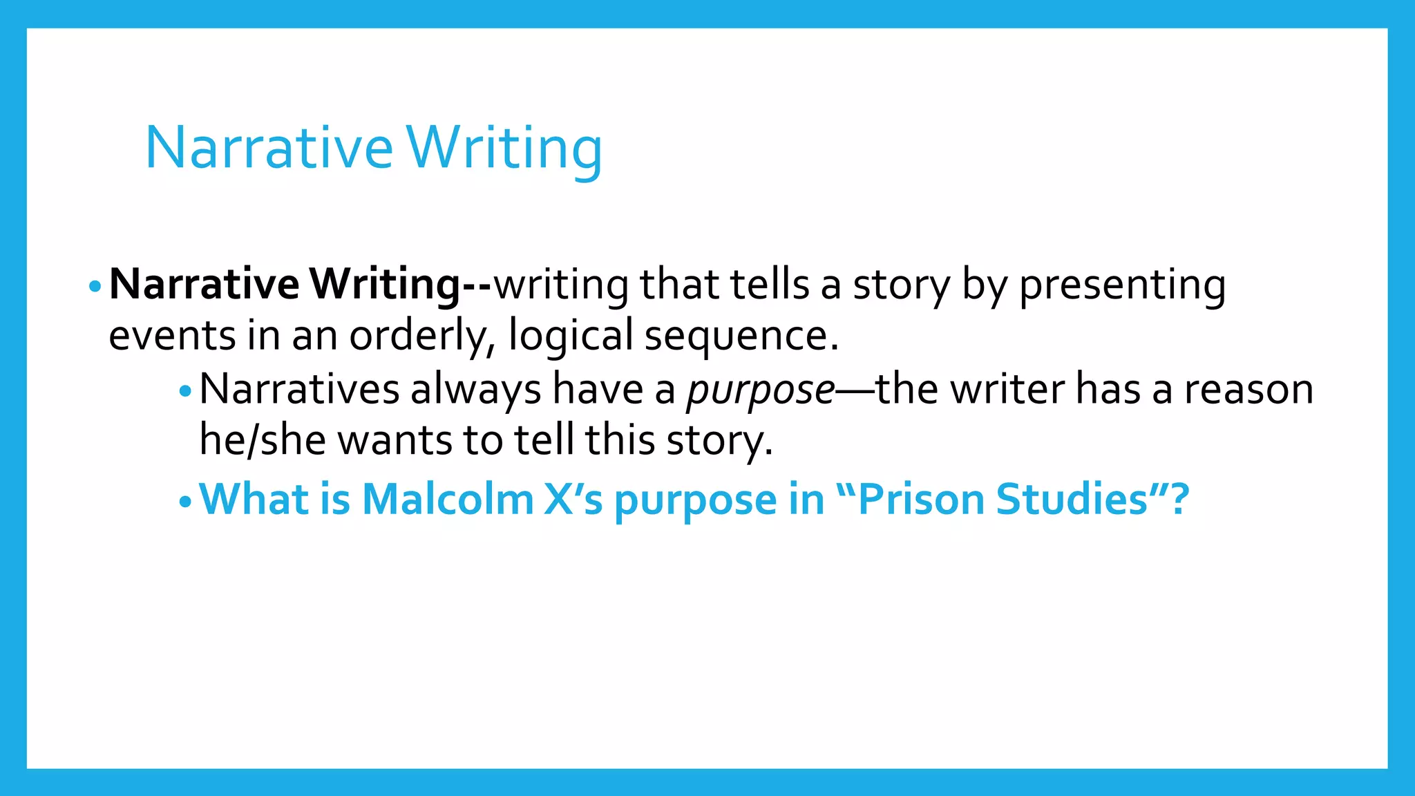 Narrative Writing and the Writing Process | PPTX