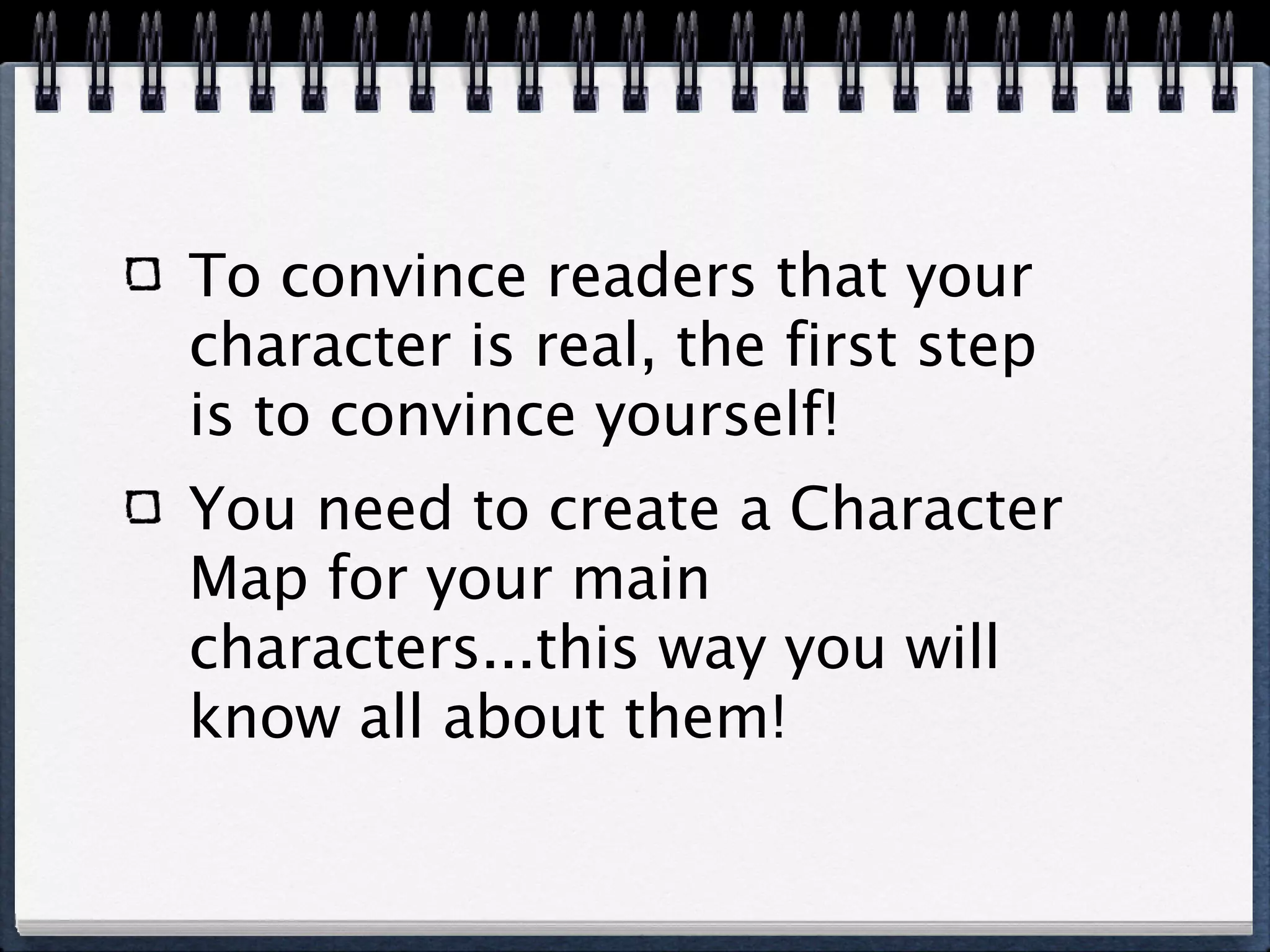 Narrative writing characters | KEY